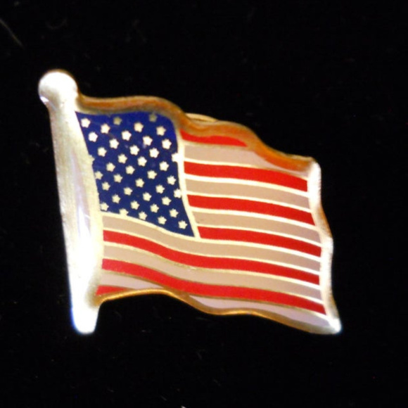 Jewelry | Vintage Patriotic Wavy Flag Pin Circa 198s | Poshmark